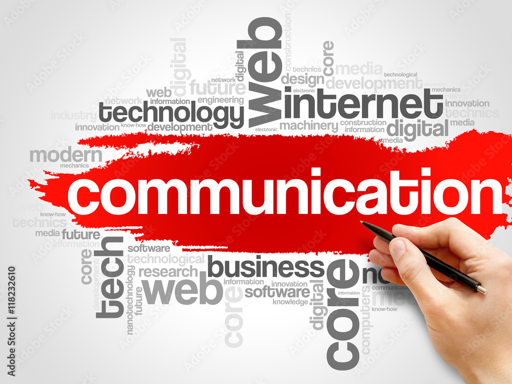 COMMUNICATION word cloud collage, business concept background Stock ...