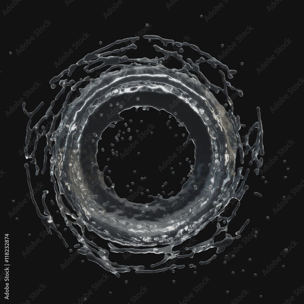 water splash radial Isolated 3d Stock Illustration | Adobe Stock