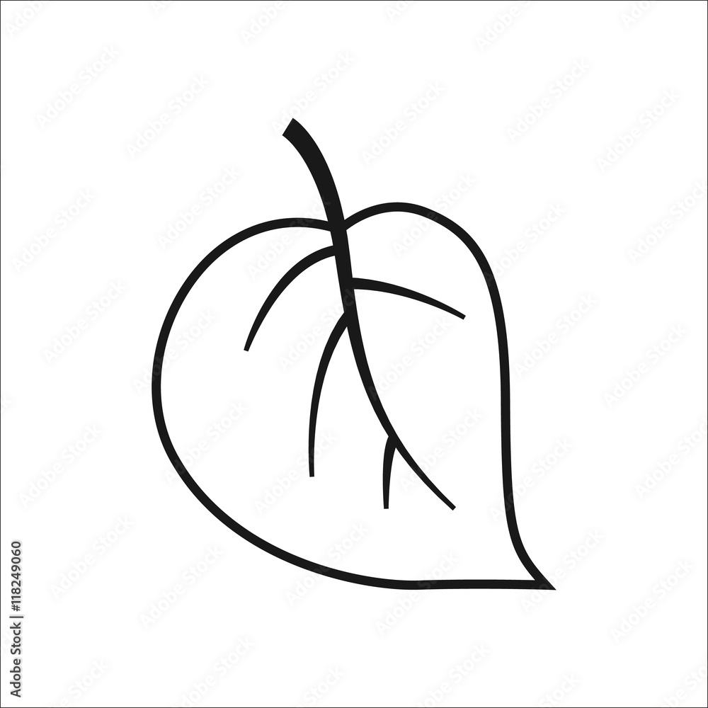 Leaf sign simple icon on background Stock Vector | Adobe Stock