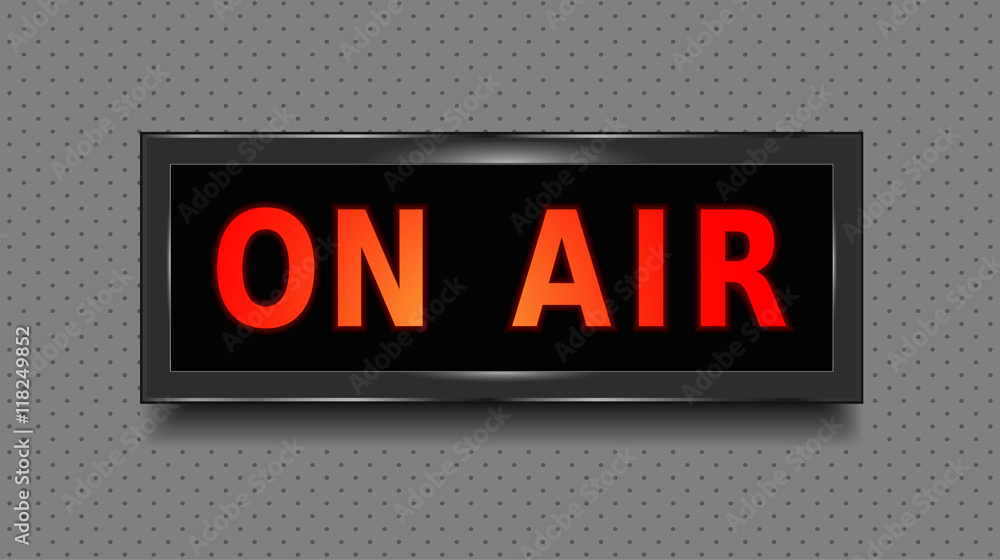 On air sign. Radio recording studio On Air light box for live tv and ...