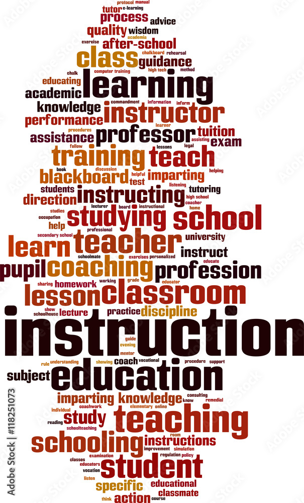 Instruction word cloud concept. Vector illustration Stock Vector ...