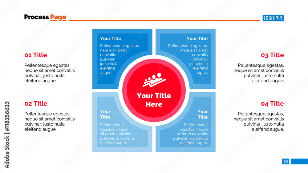 Four Stages Infographic Diagram Slide Stock Vector | Adobe Stock