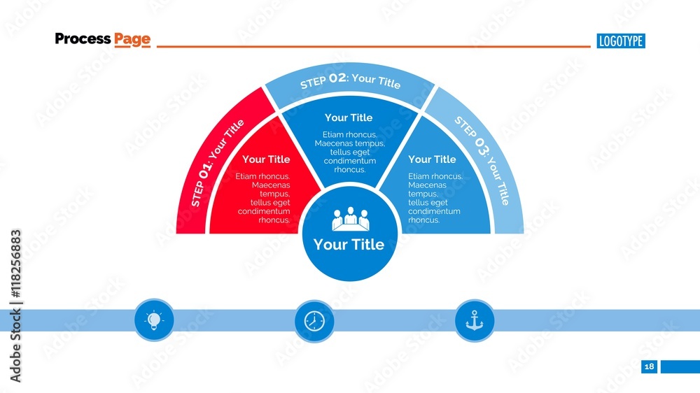 Three Zones Diagram Slide Template Stock Vector | Adobe Stock