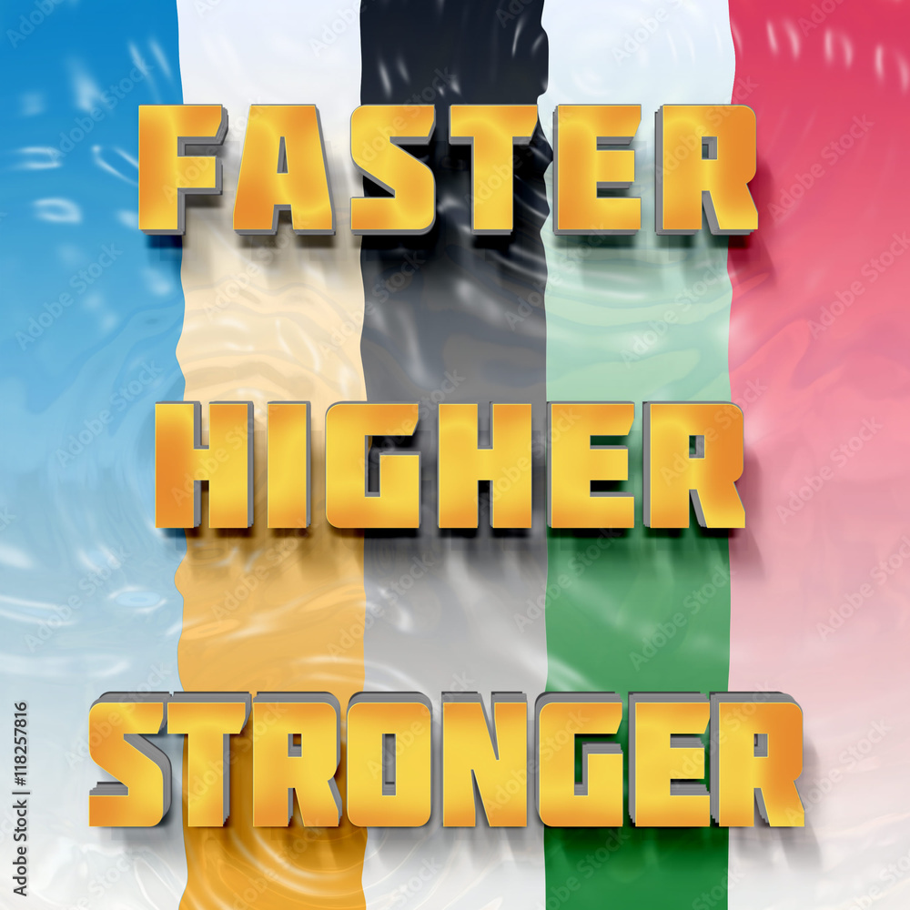 Motivational words faster, higher stronger Stock Illustration | Adobe Stock
