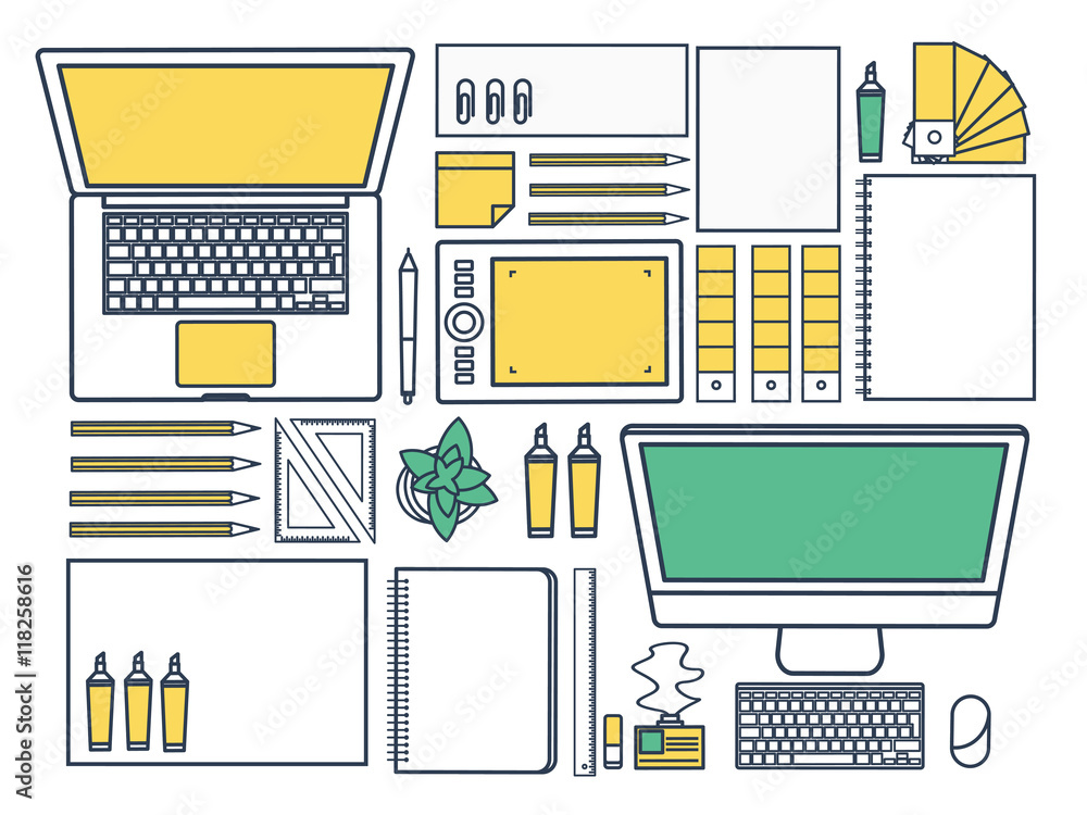 Graphic web design. Drawing and painting. Development. Illustration ...