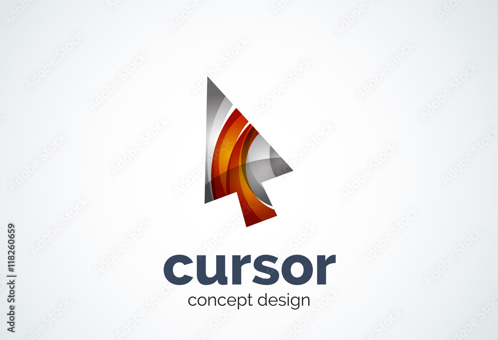 Cursor logo template, mouse pointer and arrow concept Stock Vector ...