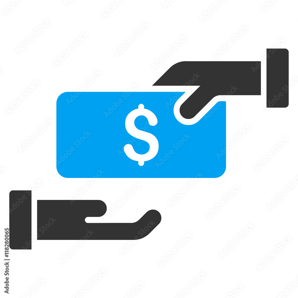 Bribe icon. Vector style is bicolor flat iconic symbol with rounded ...