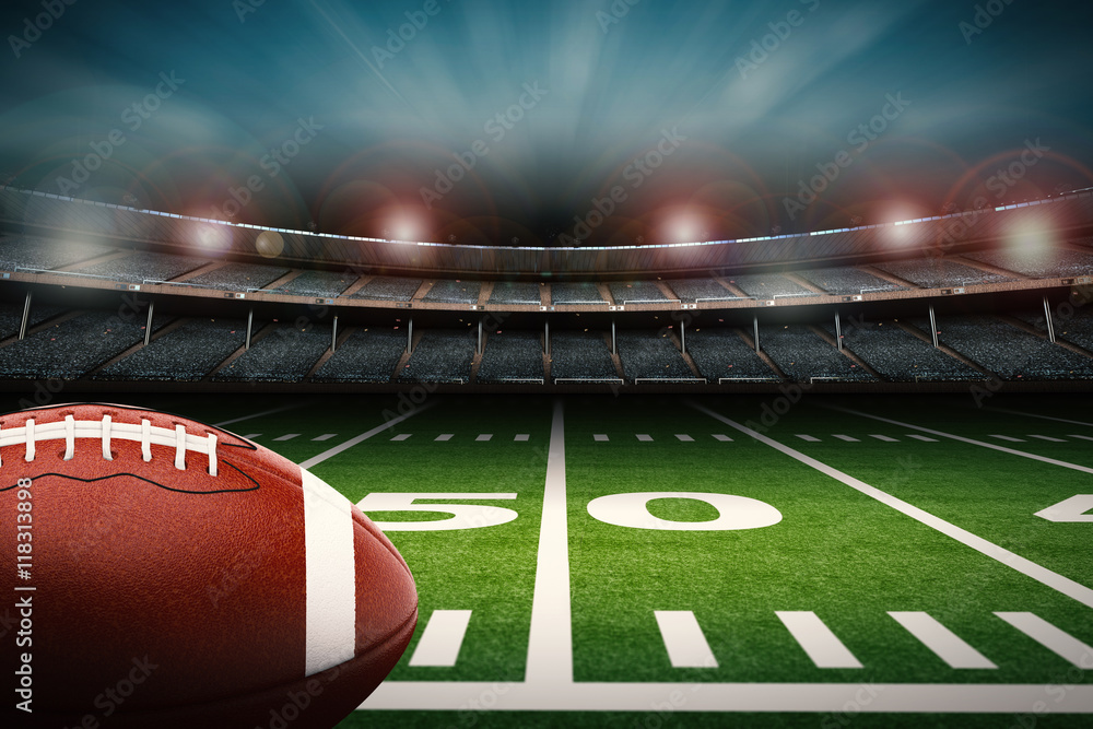 football on field Stock Photo | Adobe Stock