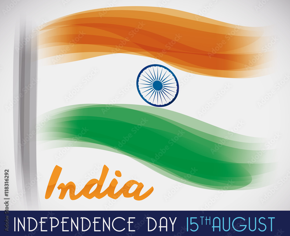 Abstract Tricolor India Flag, Vector Illustration Stock Vector | Adobe ...