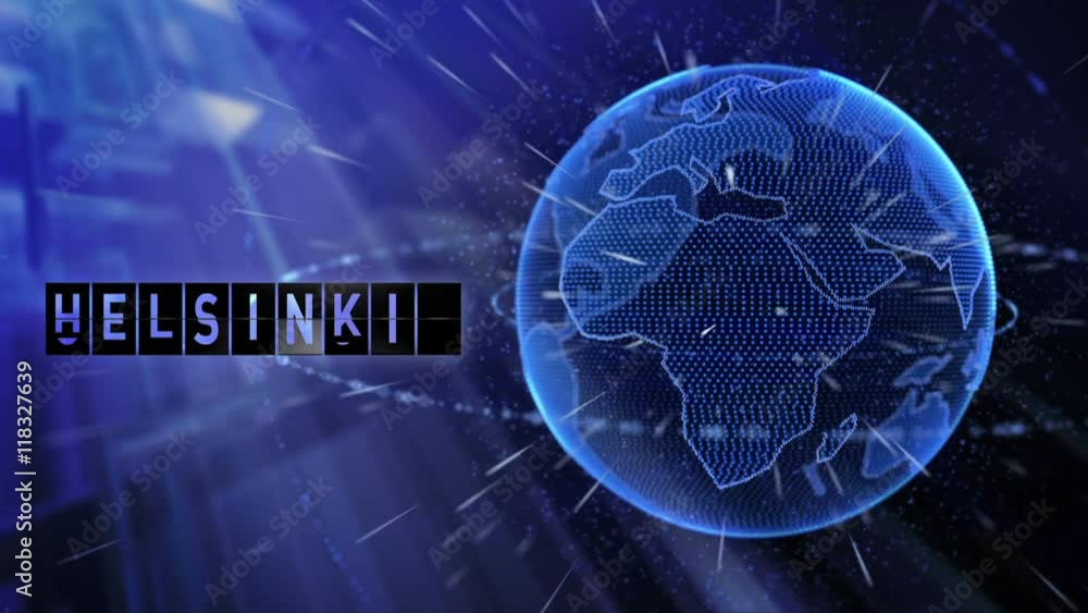 Vidéo Stock 3d animated planet earth with a billboard and the ...
