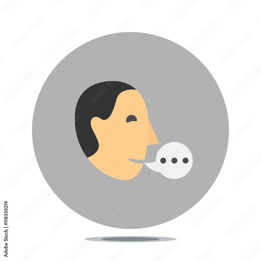 talking head sign vector de Stock | Adobe Stock