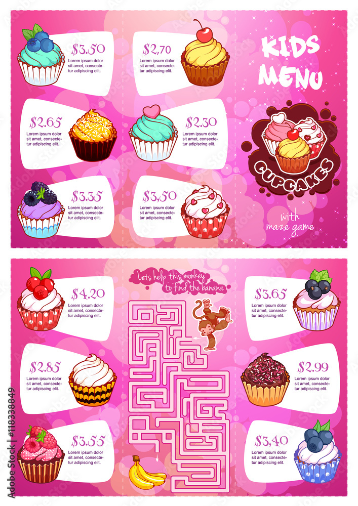 Kids Menu Maze