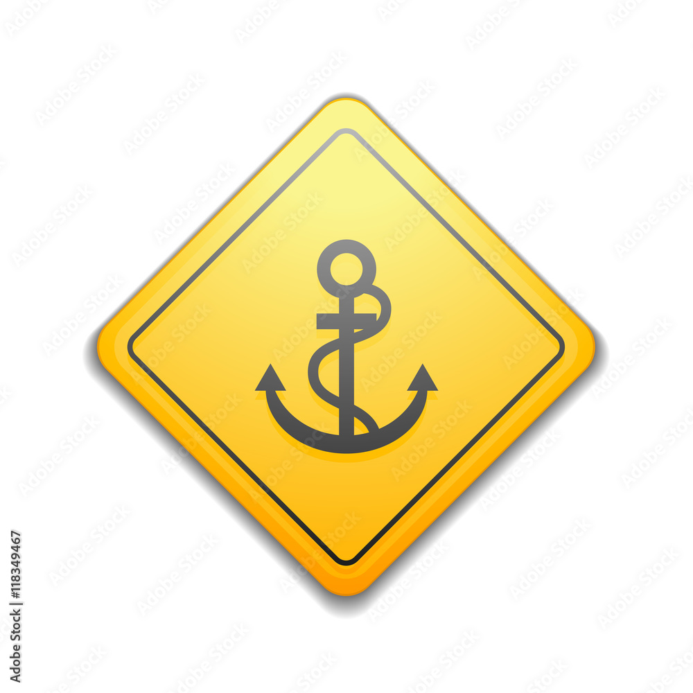 Anchor hazard sign Stock Vector | Adobe Stock