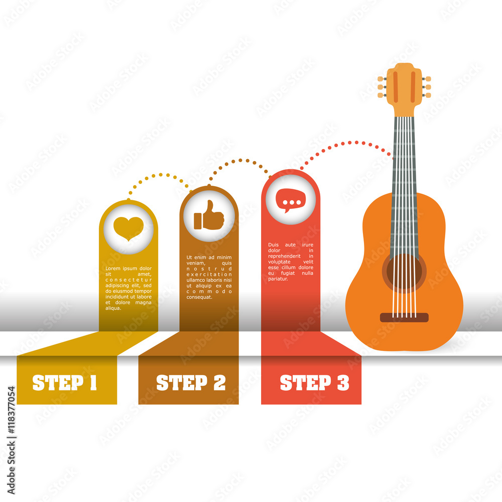 Infographic Tutorial Illustrator Beginners Guitar
