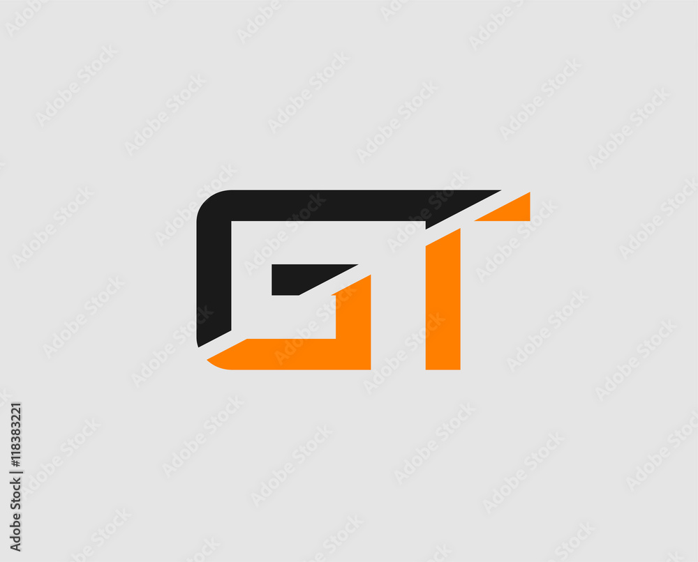 Letter GT Logo Stock Vector | Adobe Stock