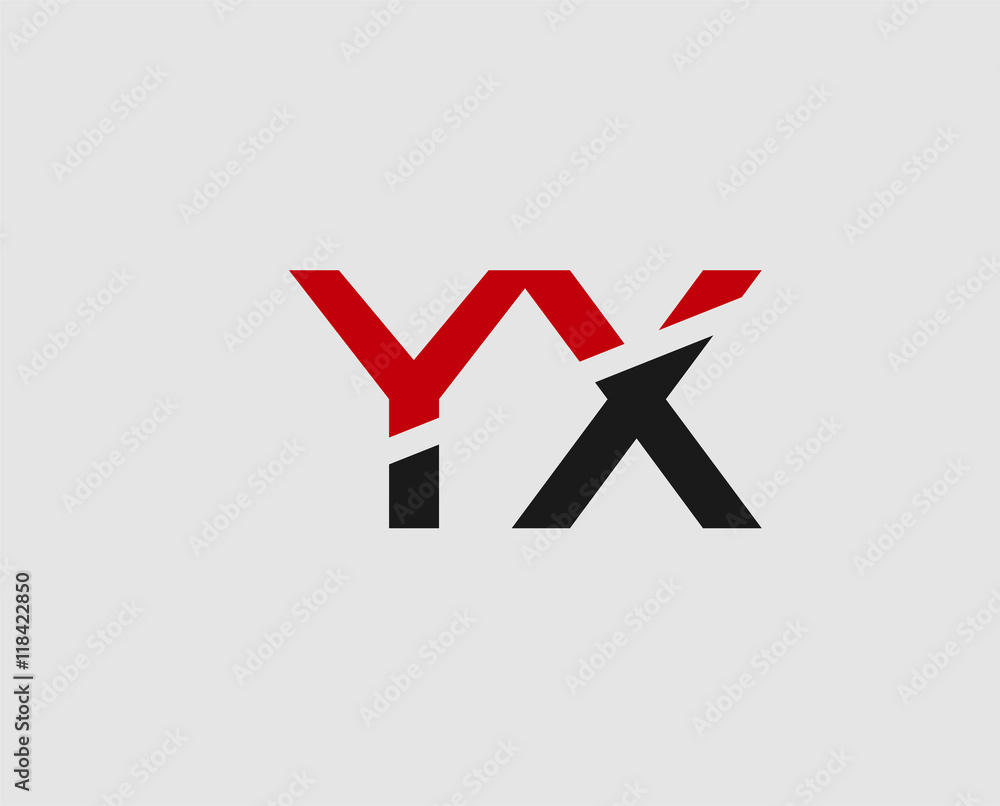 Abstract letter YX logo design template. Vector letter logo Stock ...
