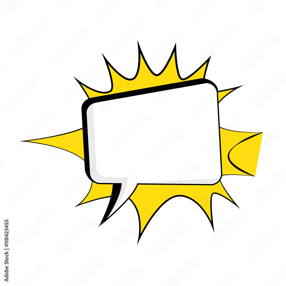 comic bubble box talk speak expression cartoon message vector ...