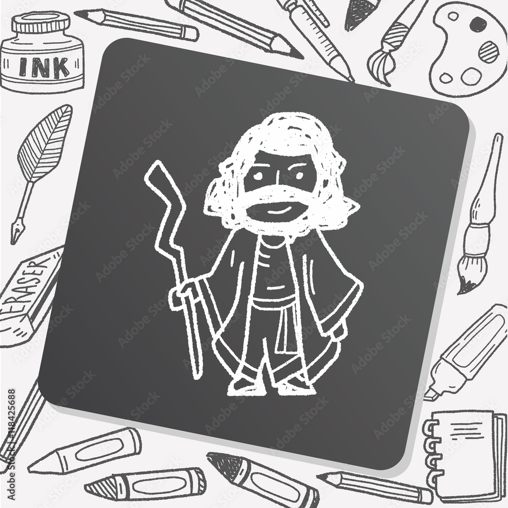 Jesus doodle Stock Vector | Adobe Stock