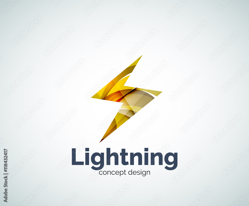 Lightning logo template Stock Vector | Adobe Stock
