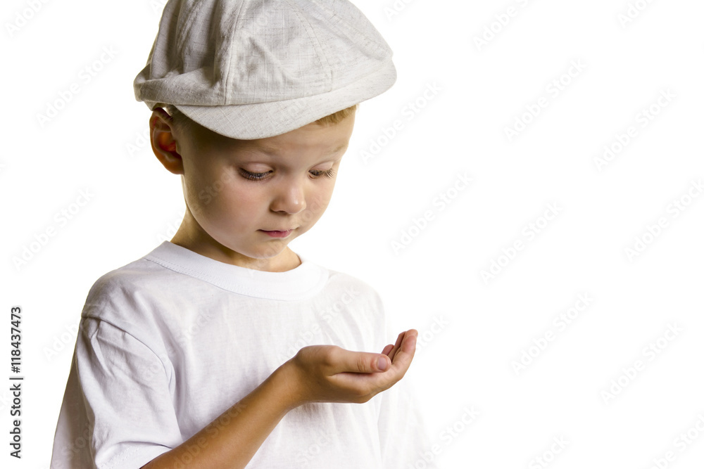 boy holding his hand and looking at her Stock Photo | Adobe Stock