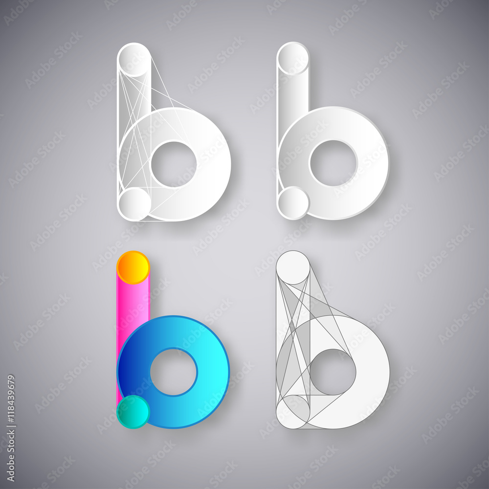 Abstract Combination of Letter B Stock Illustration | Adobe Stock
