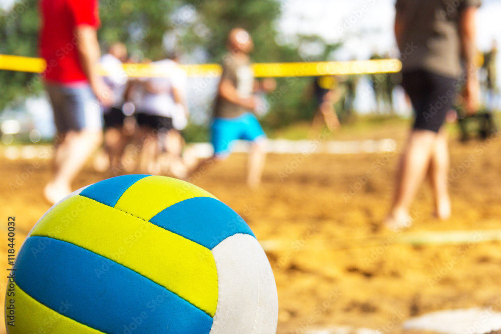 Volleyball am Spielfeld Stock Photo | Adobe Stock