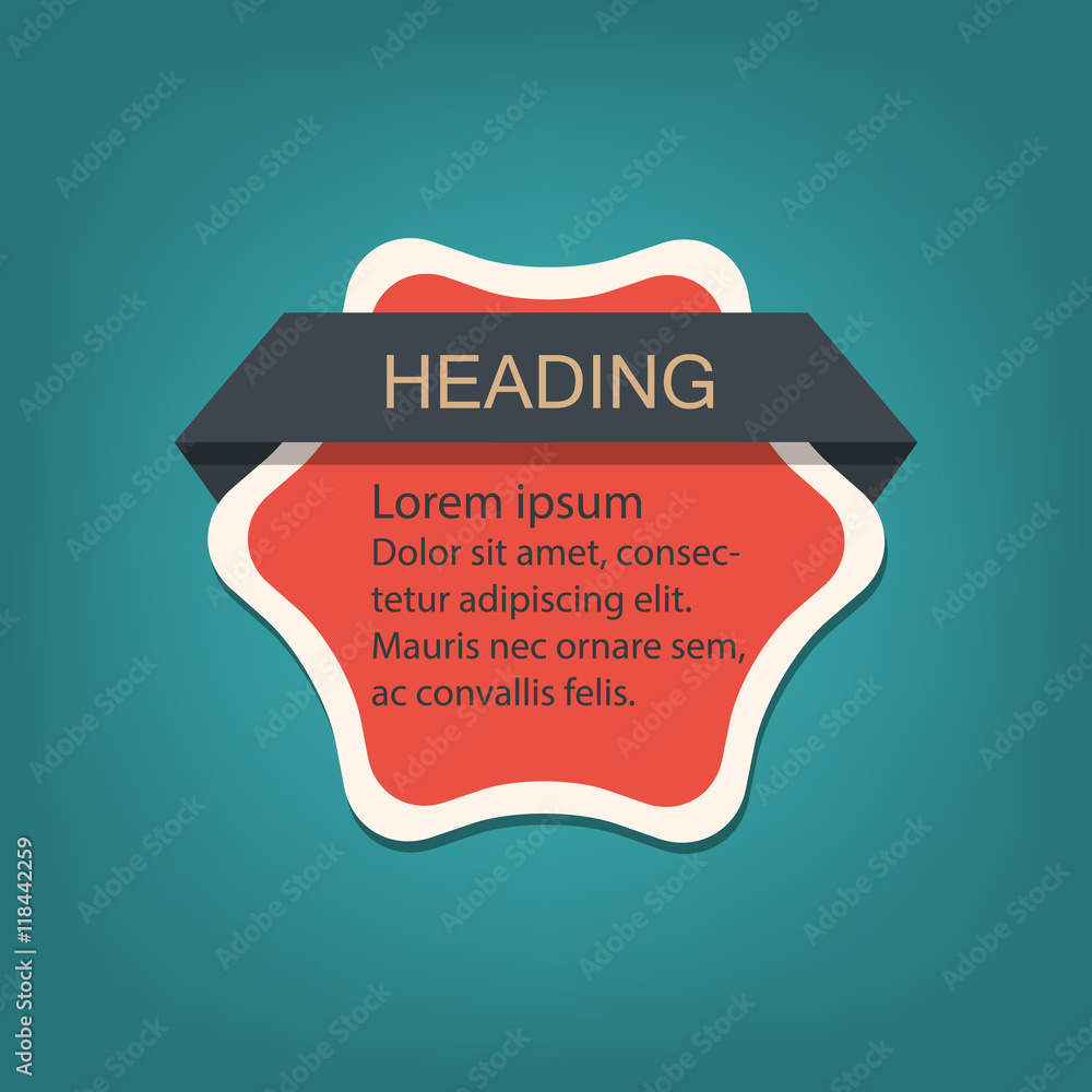 Label tag design for Heading and title Stock Vector | Adobe Stock