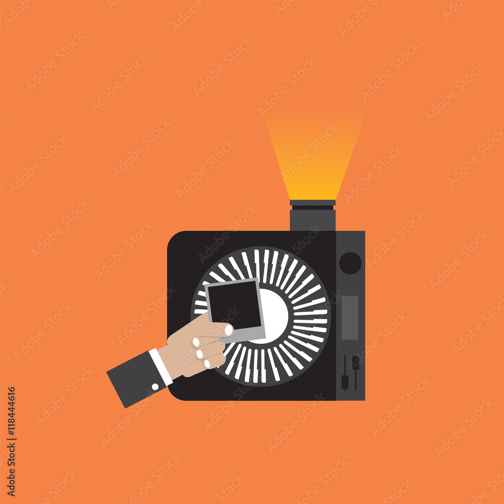 Slide Projector An Opto-Mechanical Device To Show Photographic Slides ...