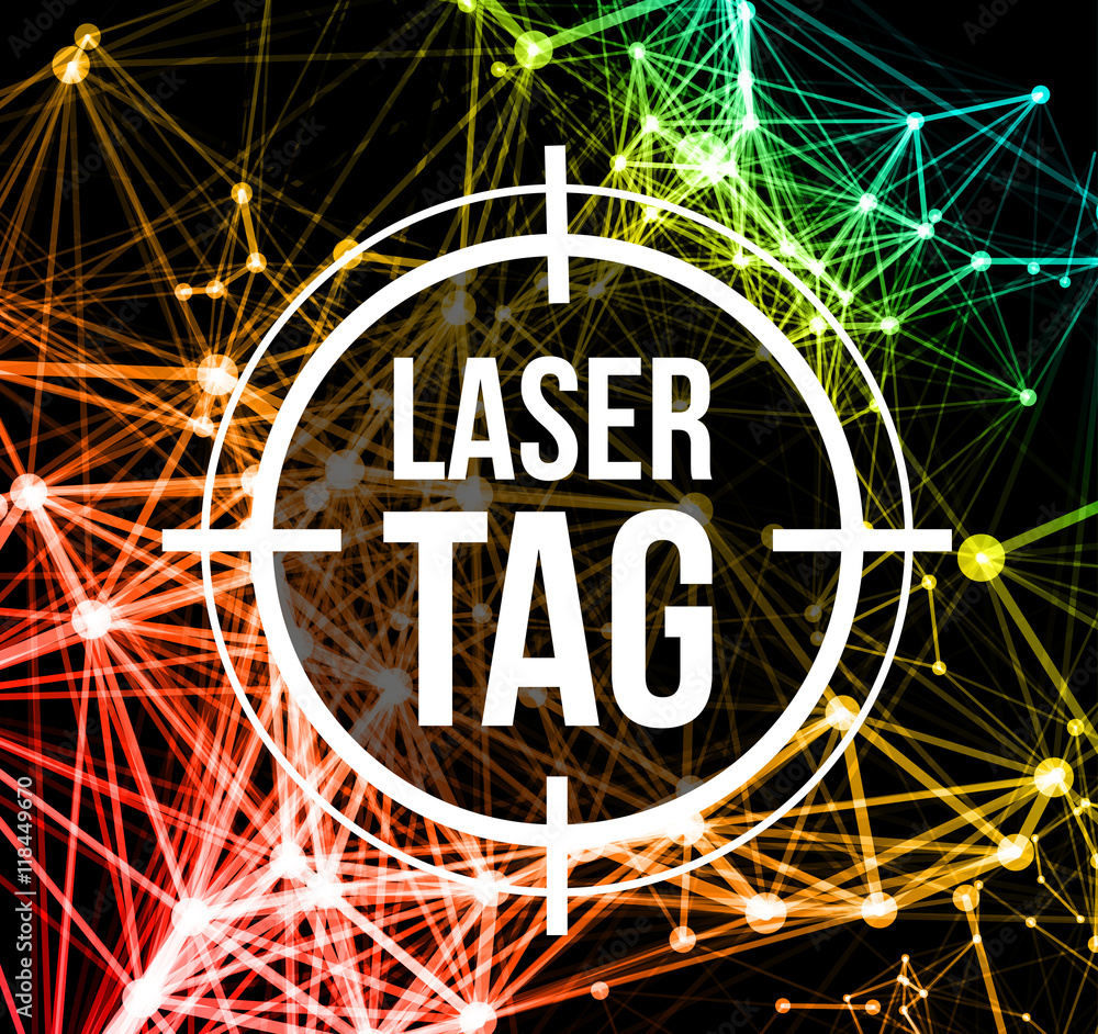 Laser tag with target Stock-Illustration | Adobe Stock