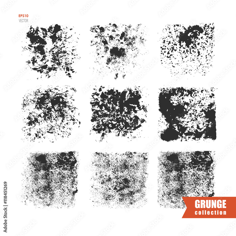 square grunge textures and halftones Stock Vector | Adobe Stock