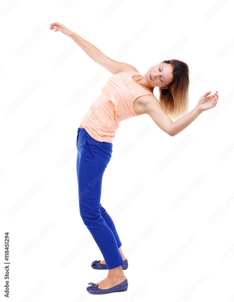 Girl Falling Backwards