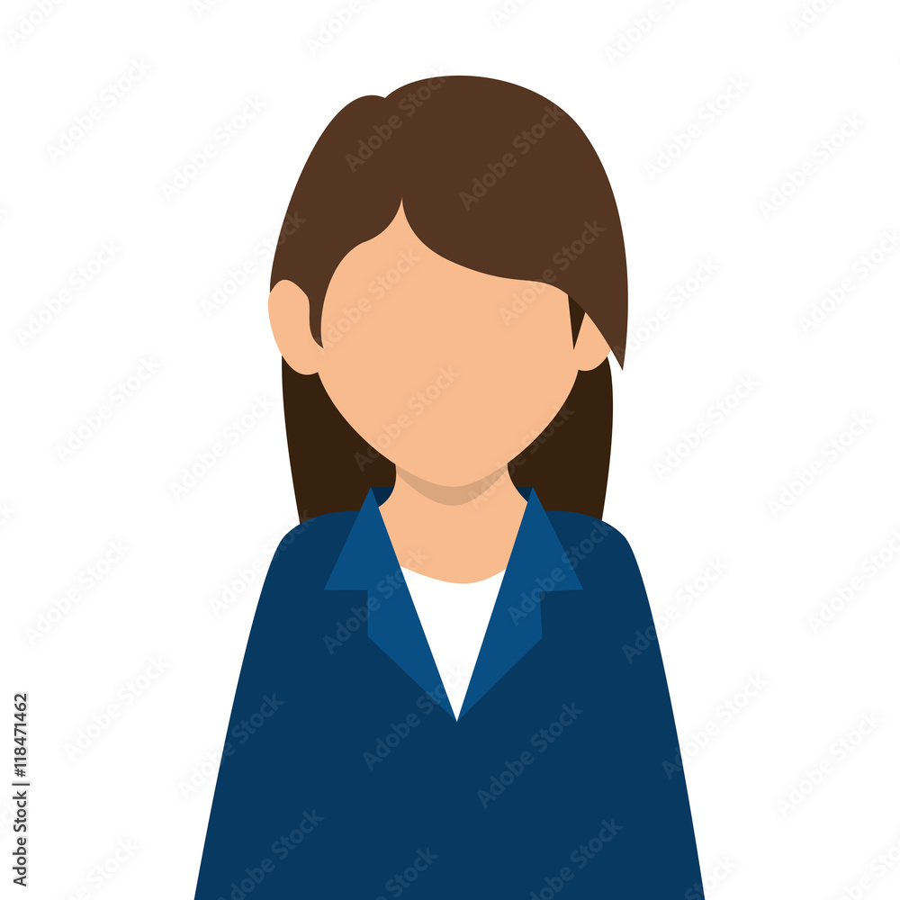 woman girl female person straight hair face head human vector ...