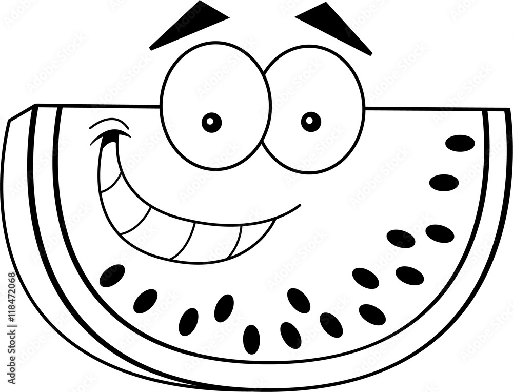 Watermelon Clip Art Black And White