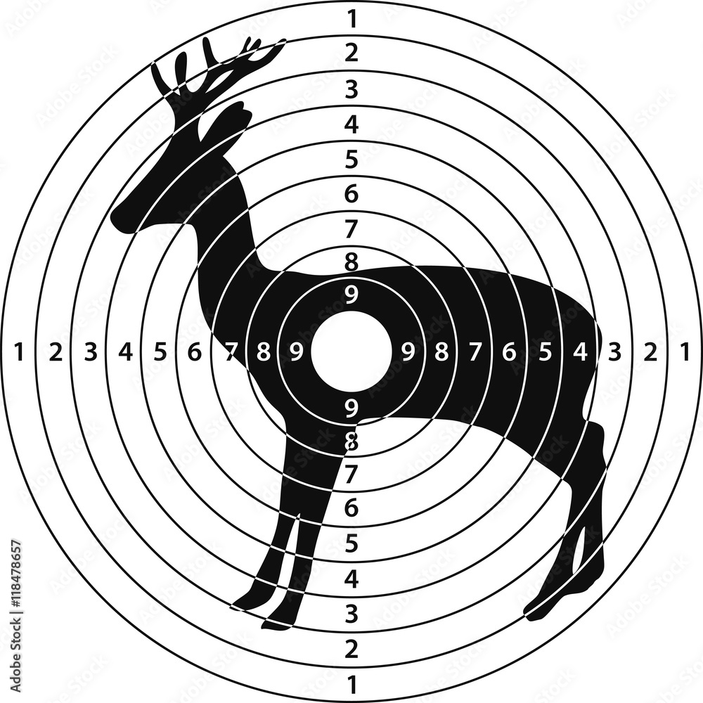 roe deer target Stock Vector | Adobe Stock
