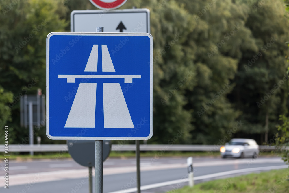 german autobahn sign Stock-Foto | Adobe Stock
