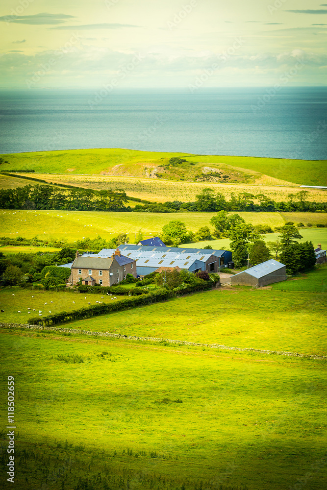 Scottish summer landscape, East Lothians, Scotland, UK Stock Photo ...