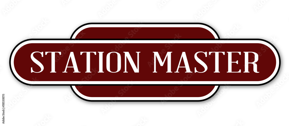 Station Master Station Sign Stock Vector | Adobe Stock
