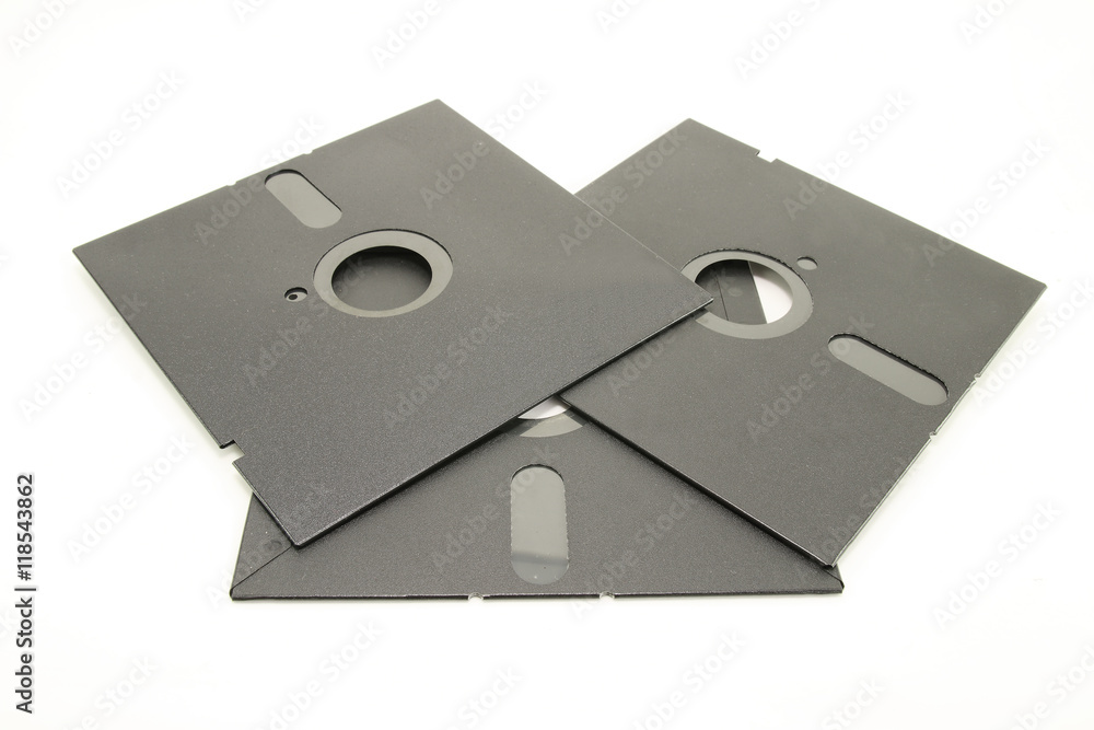 5.25 inch floppy disks isolated on white background Stock Photo | Adobe ...