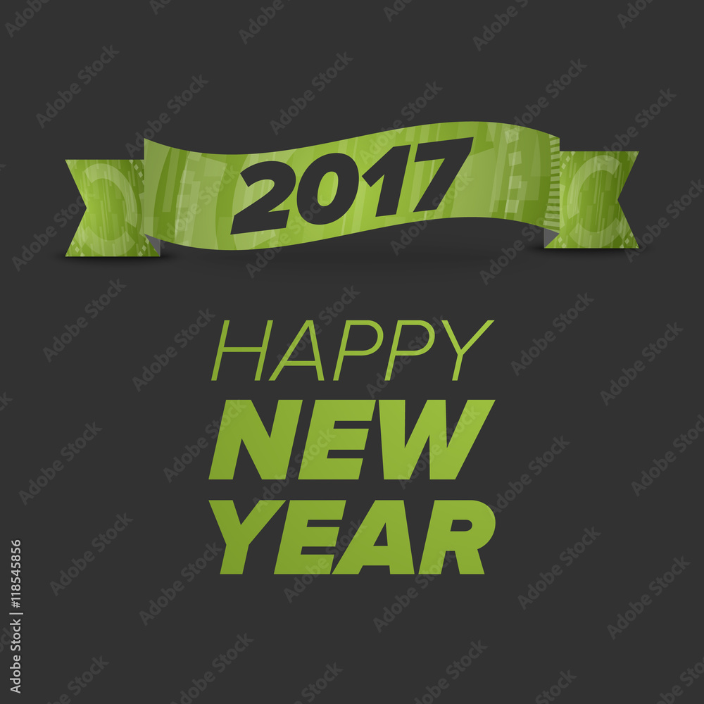 Happy New Year banner Stock Vector | Adobe Stock