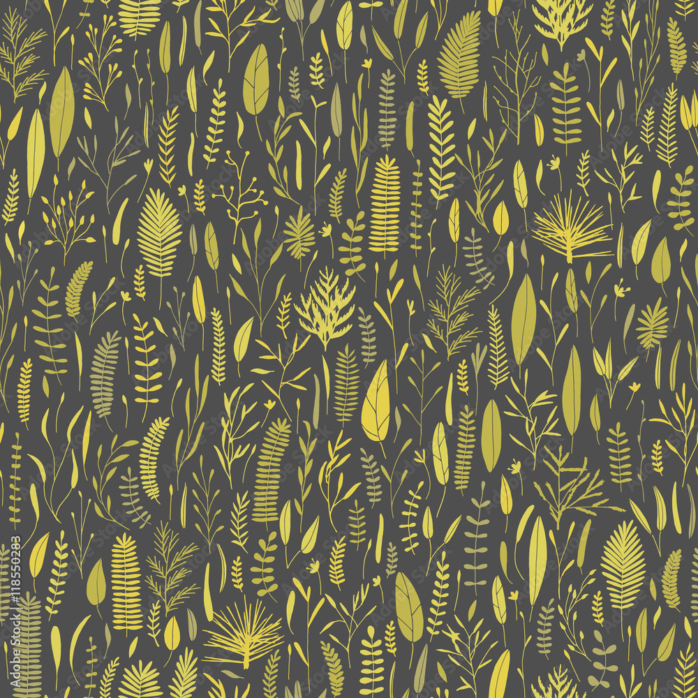 Plant pattern. Stock Vector | Adobe Stock