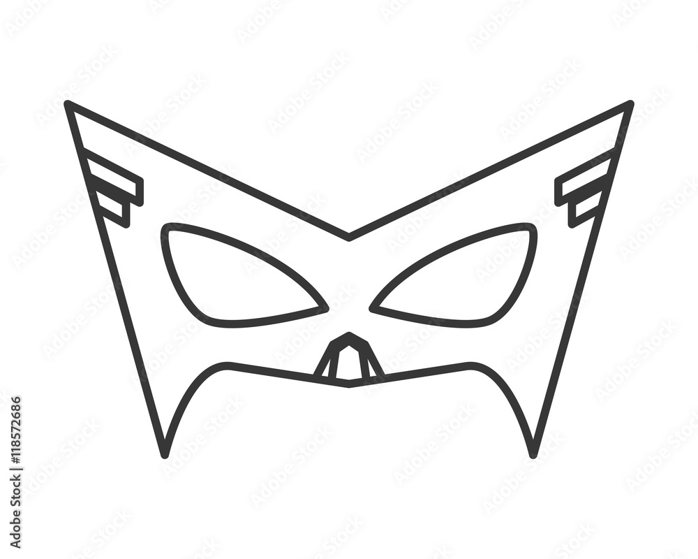 mask silhouette costume superhero superman hero cartoon anime male icon ...