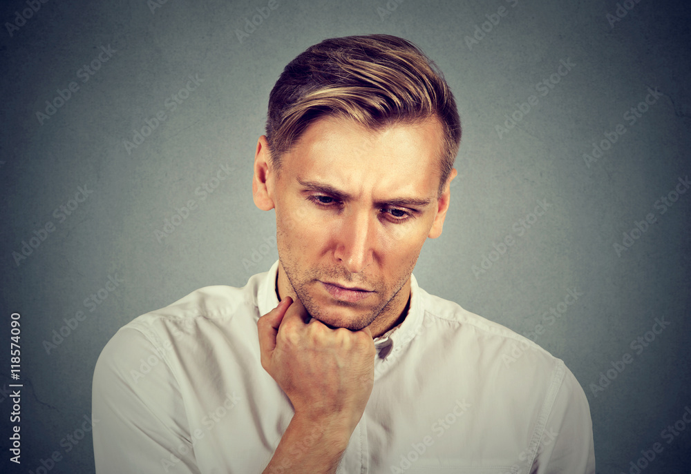 Depressed Man Face