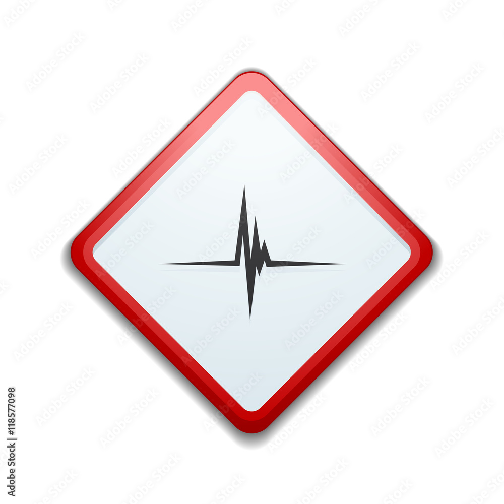 Heart hazard sign Stock Vector | Adobe Stock