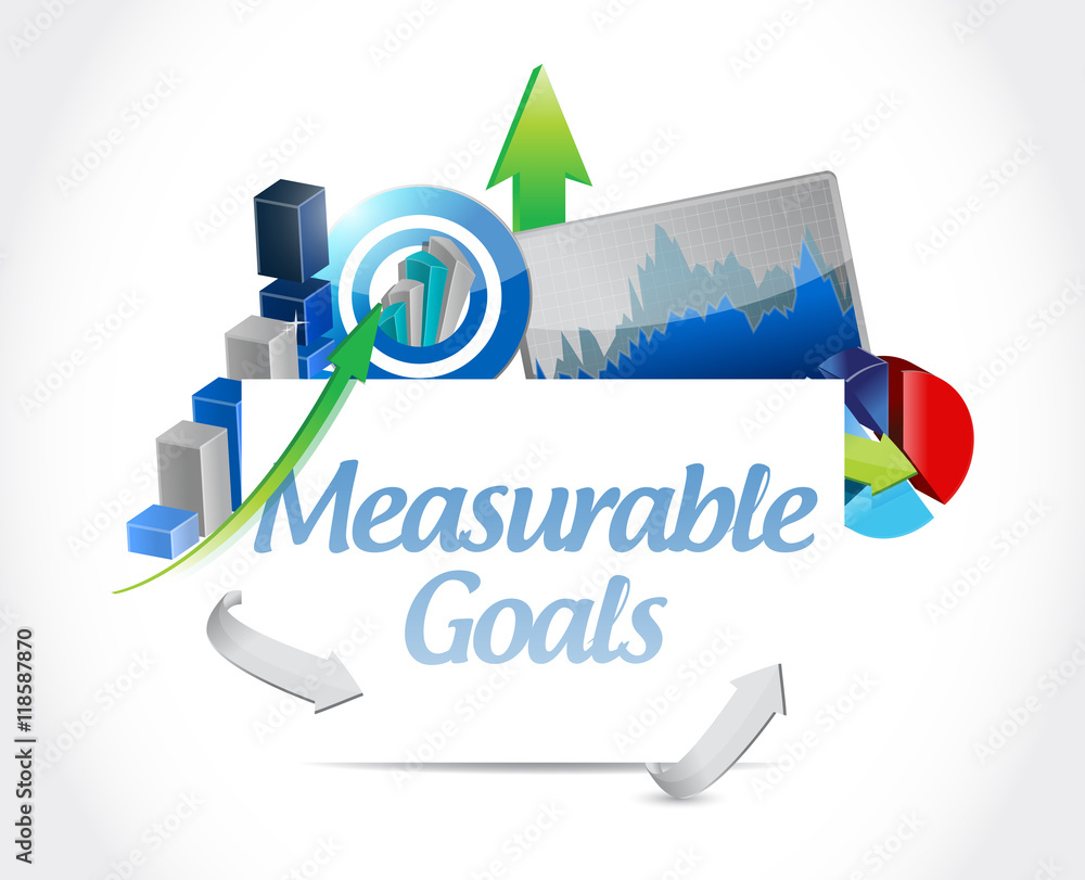 measurable goals business graph sign concept Photos | Adobe Stock