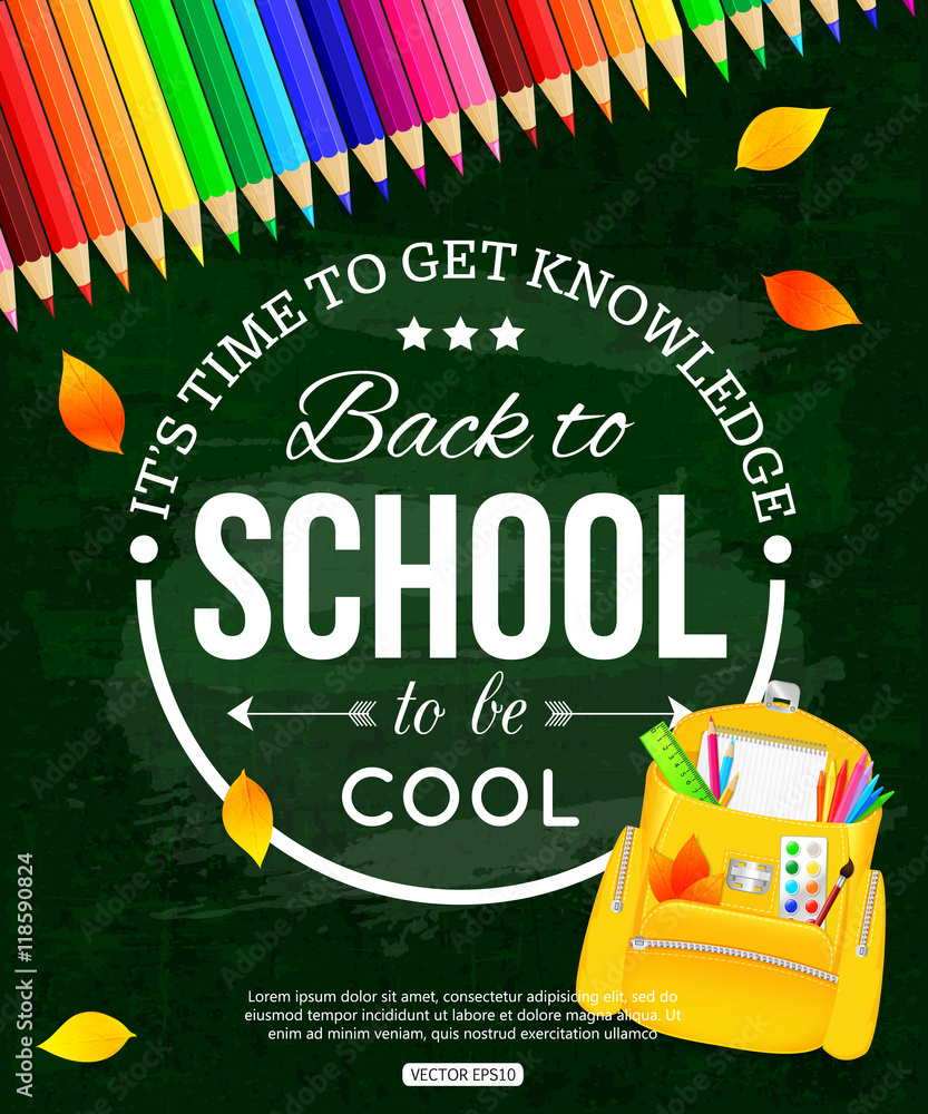 Back to school poster Stock Vector | Adobe Stock