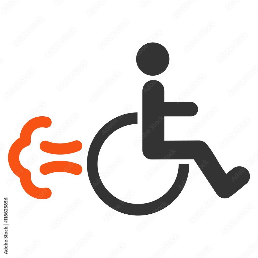 Patient Movement icon. Vector style is bicolor flat iconic symbol with ...