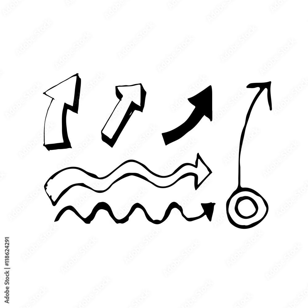 doodle arrow icon drawing illustration design Stock Vector | Adobe Stock