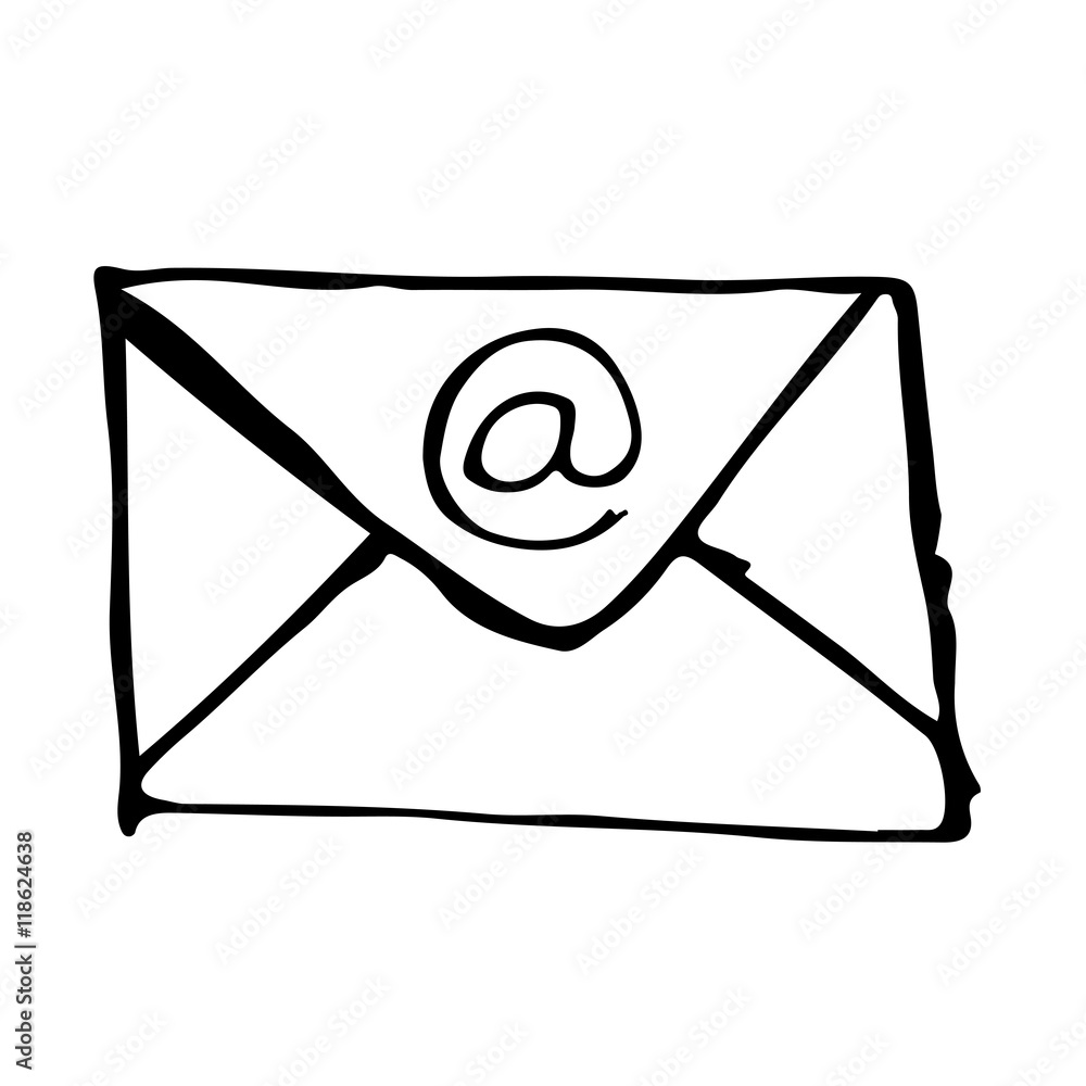 Free Doodle icons – Doodle email icon hand draw illustration d Stock ...