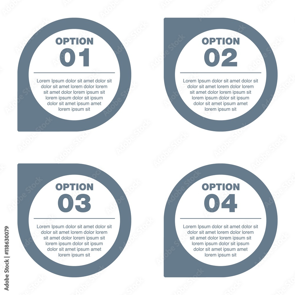 vector illustration with infographic gray element background ...