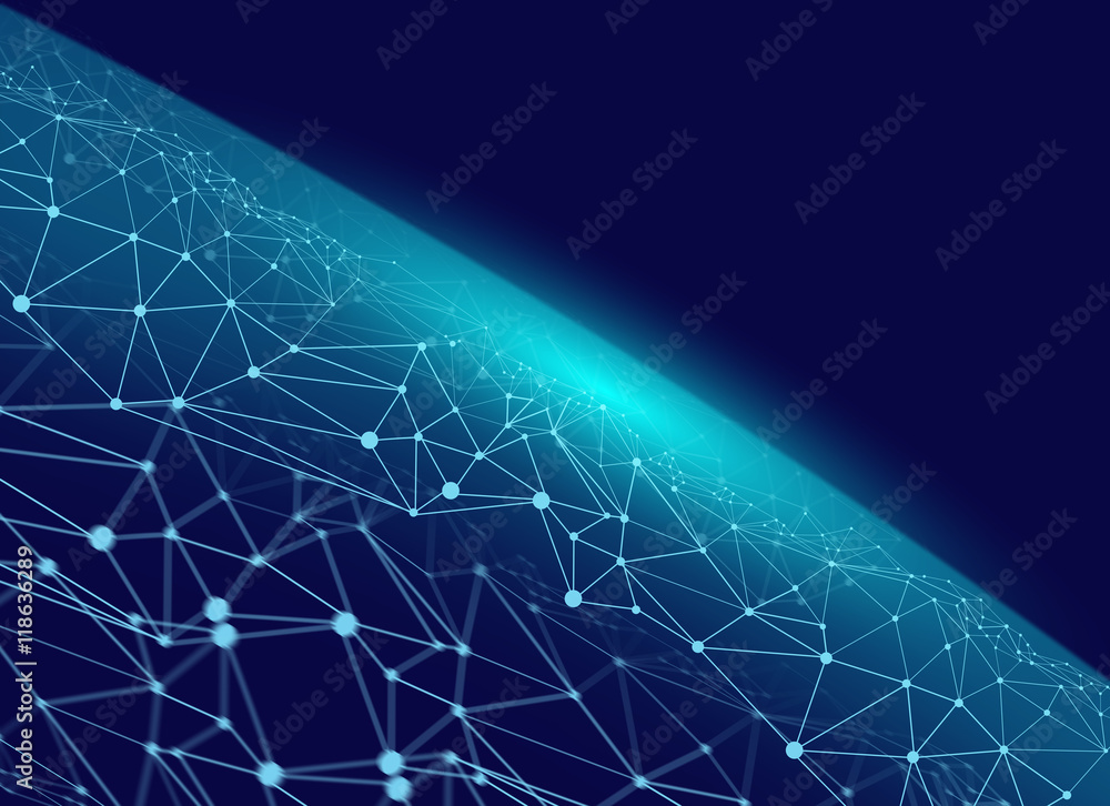 data deep learning hologram ai technology robotic, molecule of chemical ...